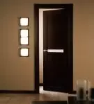 Furnérozott ajtó üvegbetétekkel