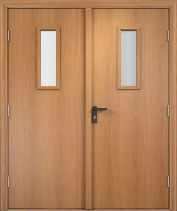 Dvigeldžiai medinės durys su šventine