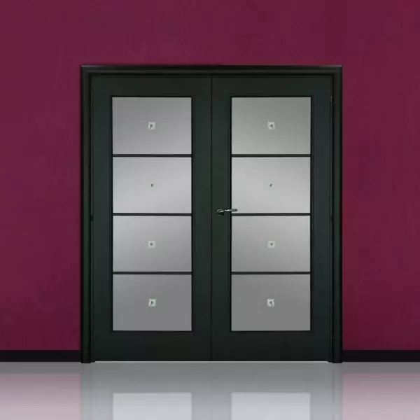 Option of double doors with glass