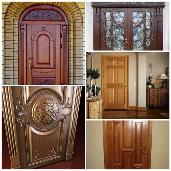 Decorated wooden doors