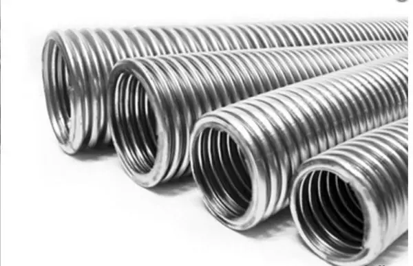Corrugated metal pipes.