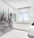 Muralê dîwêr li ser Kitchen White