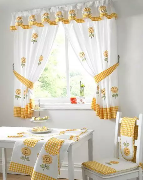 Kitchen curtains.