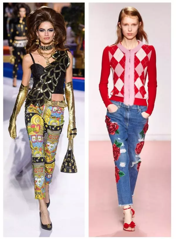 Jeans nunjukkeun 2019-2020 - Moschino sareng Bluminine