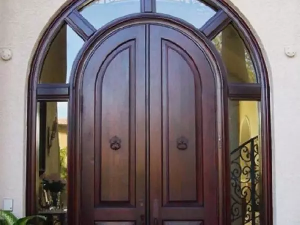 Entrance doors with glass