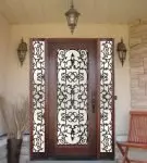 Wrought door with glass in the interior
