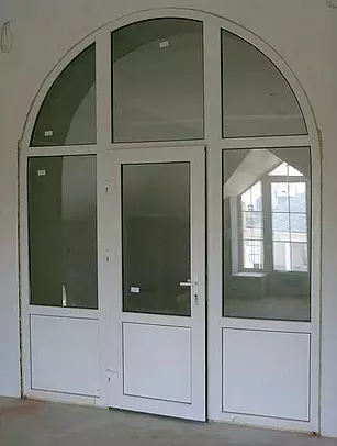 Arched plastic door