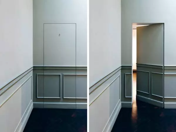 Прихована двері з імітацією кольору і фактури стіни