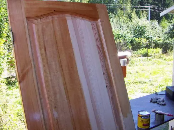 Impressão da porta de madeira
