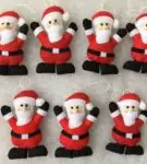 Божиќни играчки во форма на Дедо Мраз