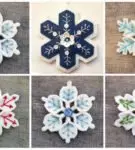 Conjunto de flocos de neve para decoração de Natal