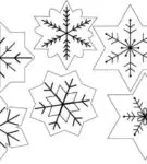 Snowflakes üçün şablonlar dəsti