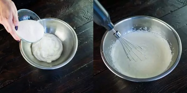 Nambahkeun krim haseum kana mentega