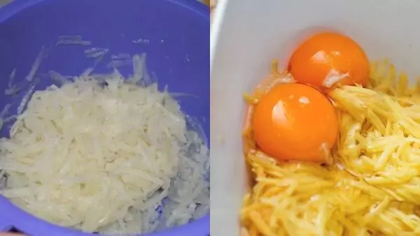 Patacas rizadas e ovos
