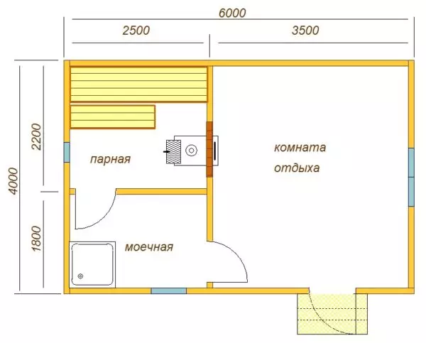 Схема за баня 6x4 m
