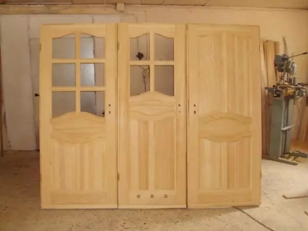 Wooden doors.