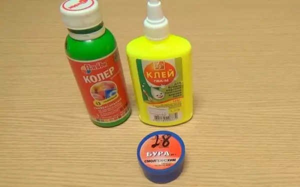 PVA glue, bora and dye