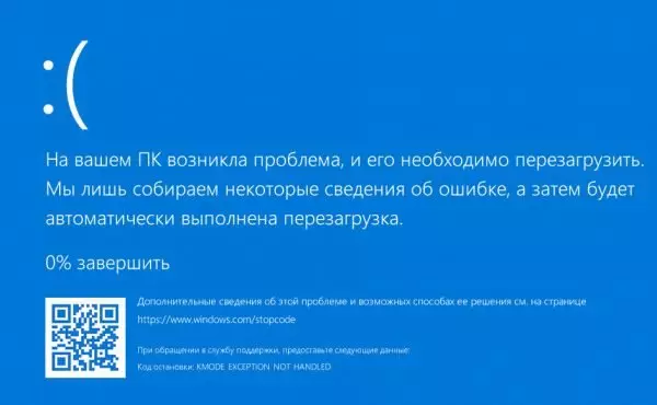 Tela da tela azul da morte no Windows 8-10