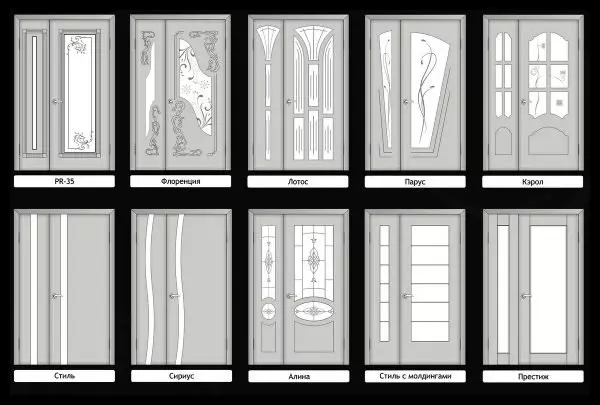 Орні двері «Естет» з несиметричними фільонками