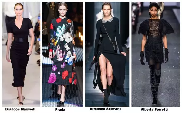 שמלות שחורות עם אופנה מראה סתיו חורף 2019-2020
