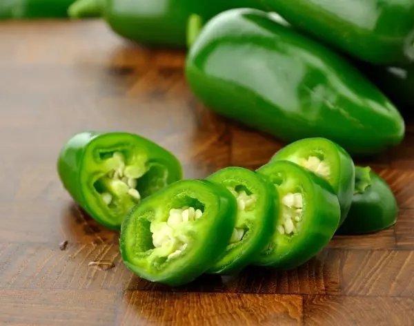Sliced ​​Green pepper