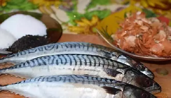 Matatu mackerels, hanyanisi, tii, munyu uye shuga