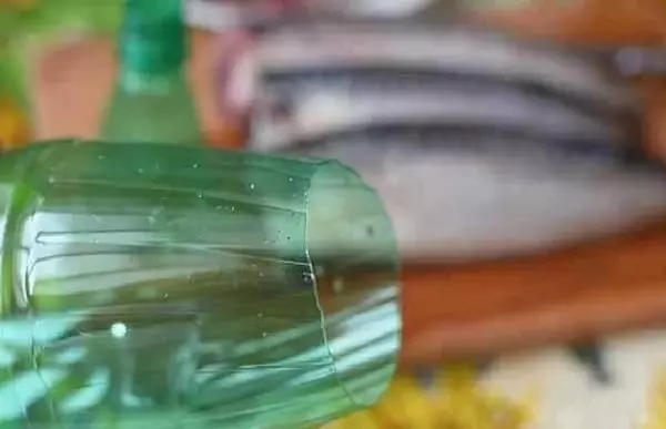 Abgeschnittene Plastikflasche