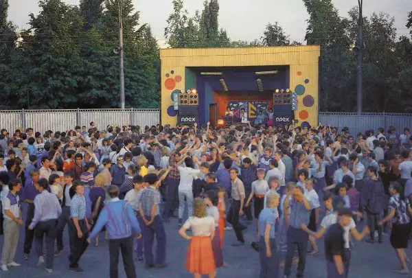 Disco no parque a mediados dos anos 90