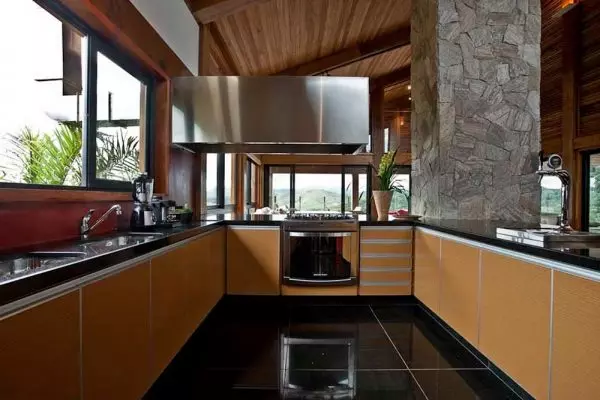 Chalet de cociña en deseño moderno