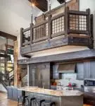 Cucina del design originale Loft in una grande casa