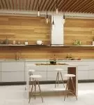 स्वयंपाकघर सजावट minimalism मध्ये लाकूड