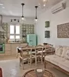 地中海のデザインのキッチンダイニングルームのパターン