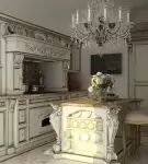 Voloster lustr v kuchyni interiér baroka