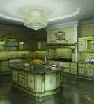 Зелена кухня в стилі бароко