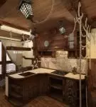 海式廚房用木製飾邊