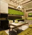 Muebles de estilo ecológico verde y marrón