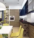 Muebles en contraste de color en la cocina Eco.