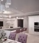 Art Deco's kitchen-living room
