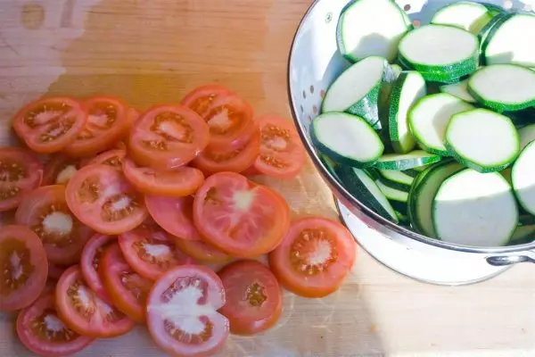 Tomatoes and zucchini