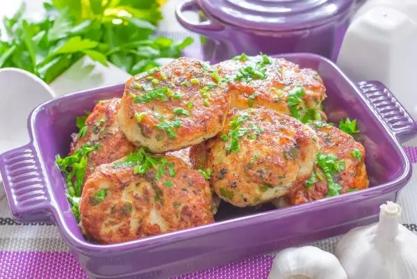 Chicken Cutlets with Cheese and Greens