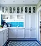 Blauwe tegels yn 'e keuken
