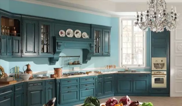 Dapur Reka Bentuk Klasik Turquoise