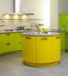 キッチンのためのスタイリッシュな黄緑色の家具