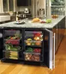 Tavolo da cucina integrato da frigorifero