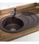 Oval vask med en usædvanlig fløj
