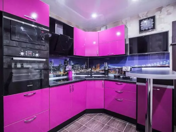 Kitchen design in purple and lilac colors in the interior: Color combinations and harmony, photo ideas