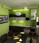 Cozinha Interior na cor marrom-salada