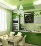Pequena cozinha com hospital de salada funcional