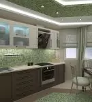 Mosaik grüne Küche.