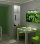 Küche mit Innenraum in der leichten Farbe
